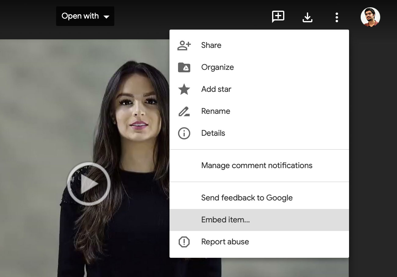 How To Embed Google Drive Video